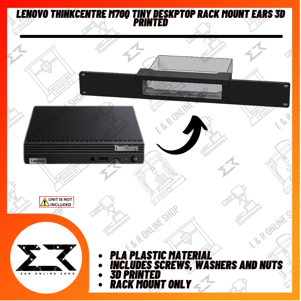 Lenovo ThinkCentre M70Q Tiny Rack Mount Ears 3D Printed | Shopee ...