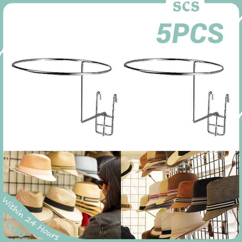 5pcs Hat Cap Storage Display Holder Rack,Gridwall Hat Rack Ball Display ...