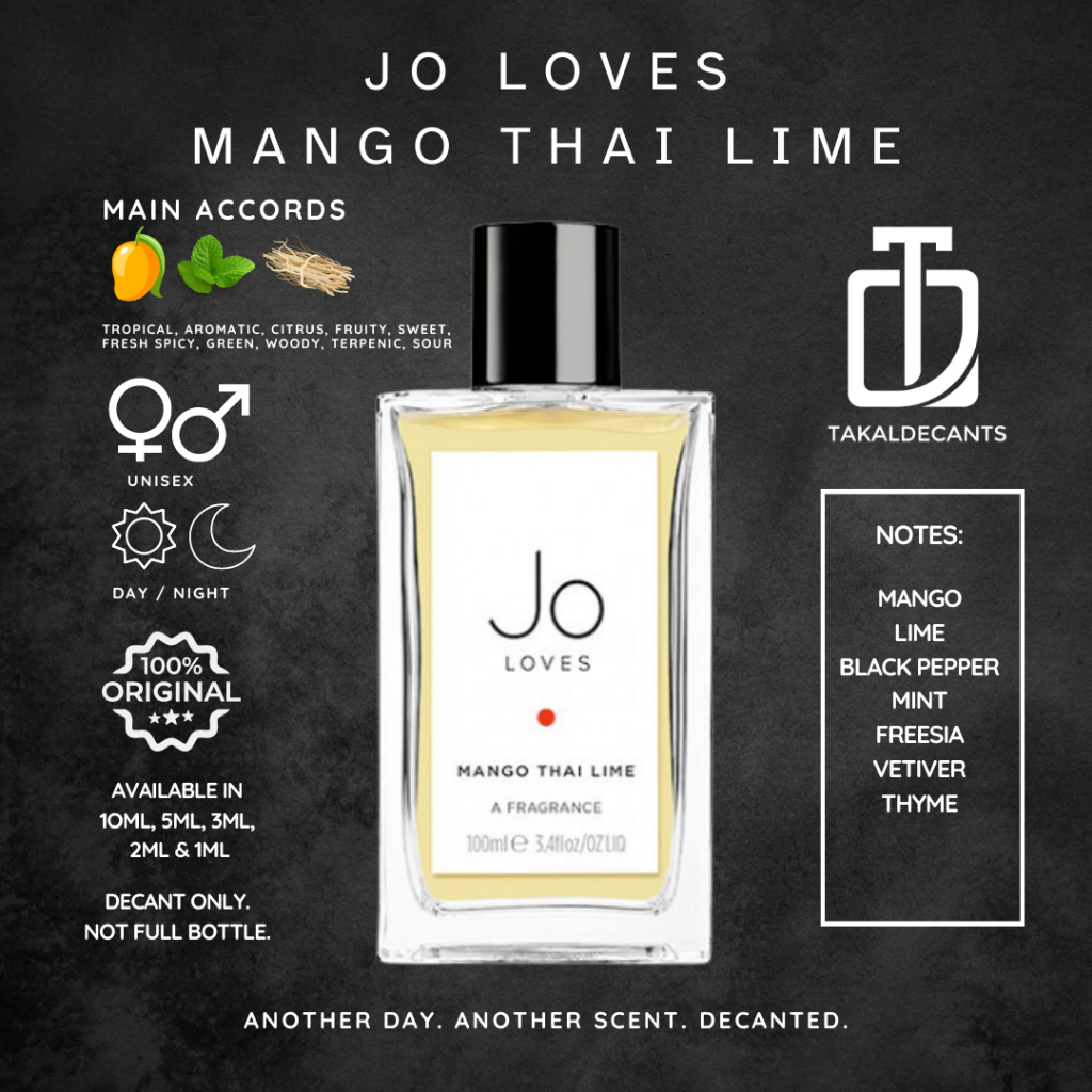 Jo Loves Mango Thai Lime (1ml/2ml/3ml/5ml/10ml) TAKALDECANTS | Shopee ...