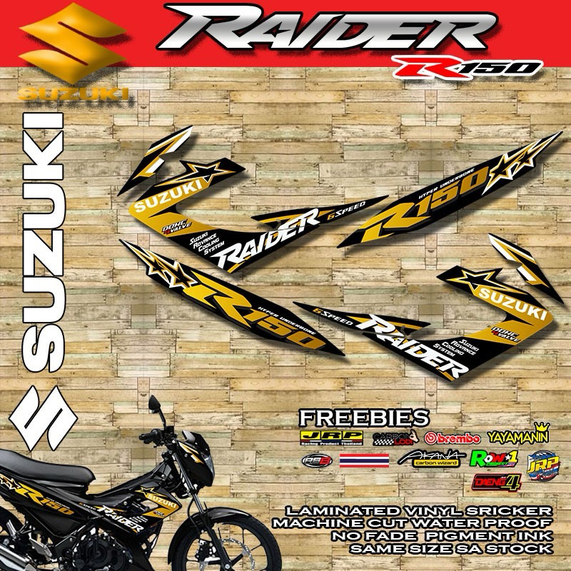 Raider 150 carb Decals Sticker Star Edition With Freebies | Shopee ...