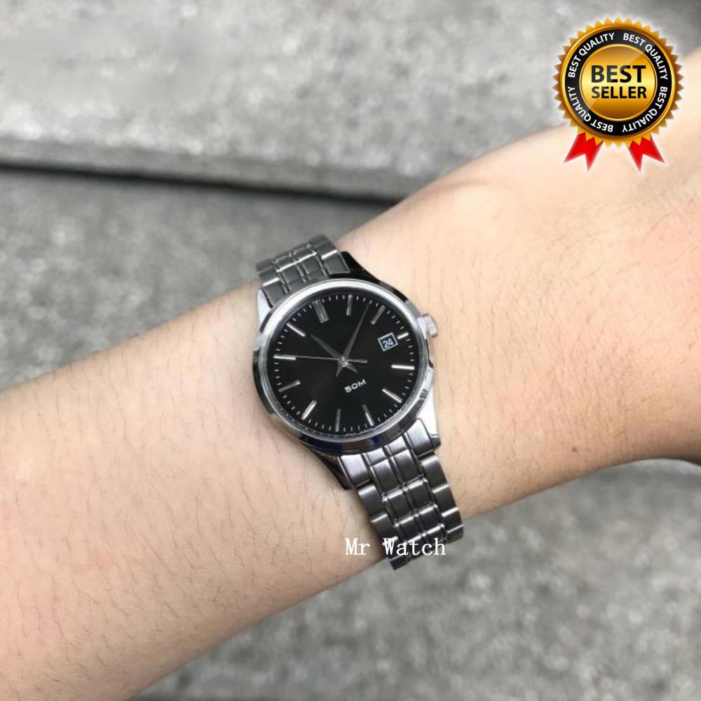 Seiko SXDC Classic Date Black Dial Stainless Steel Watch For Women ...