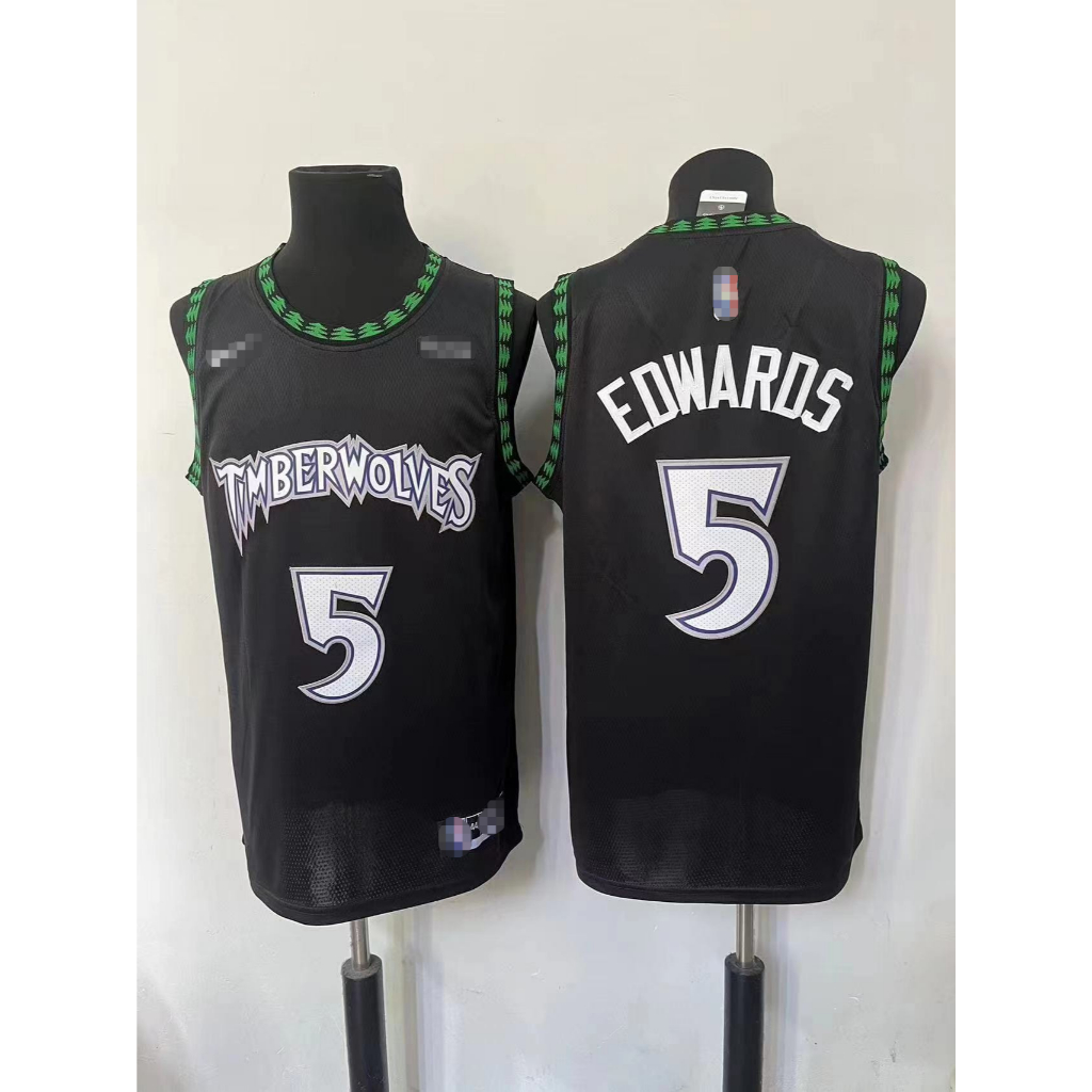 Minnesota Timberwolves #5 #1 Anthony Edwards Jersey | Shopee Philippines