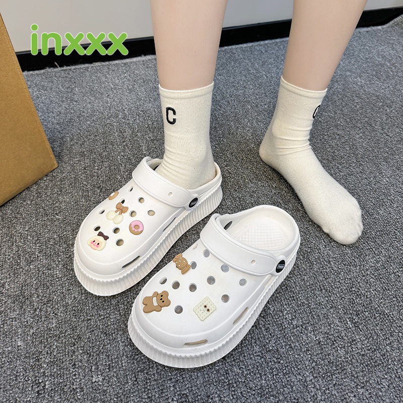 Crocs platform slippers high-heeled sandals for women with free jibbitz ...