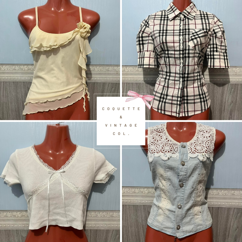 PRELOVED | Coquette and Vintage Tops | Shopee Philippines