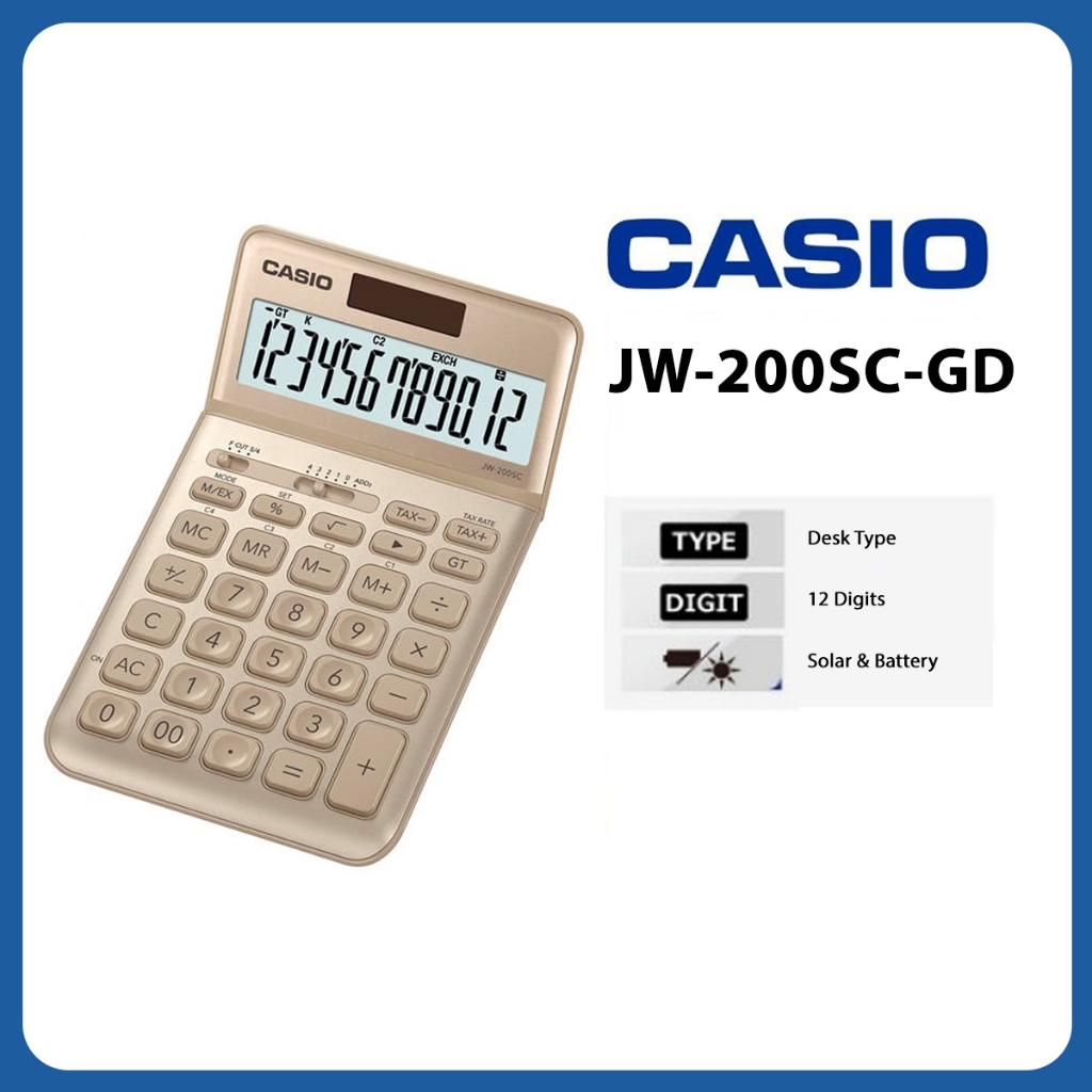 Casio JW-200SC-PK Premium & Stylish Calculator (Pink) | Business ...