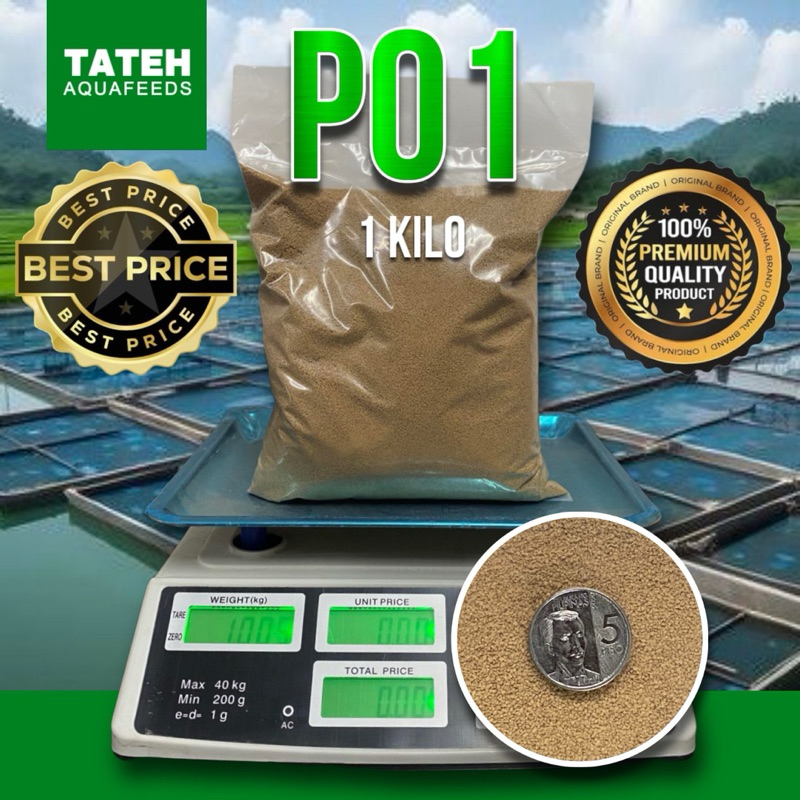 PO1 SINKING PELLET 500g & 1Kg | Tateh Aquafeeds | Fish Food For Any Tropical Fish | Tilapia ...