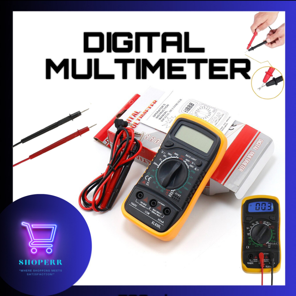 Pocket Digital Multimeter 2000 Counts Voltage Tester Home Measuring ...
