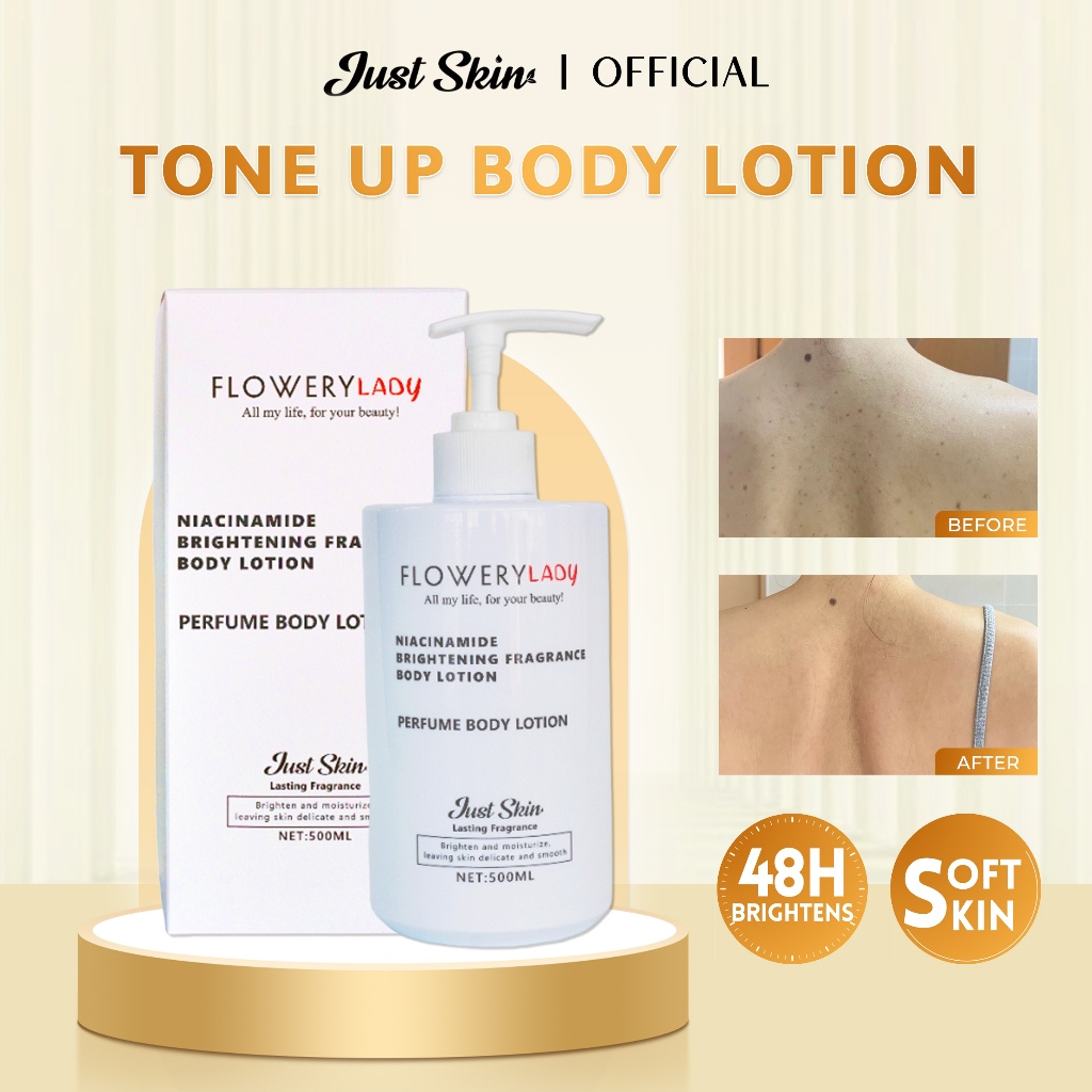 Just Skin Body Lotion Flowery Lady Brightening Glow - whitening body ...