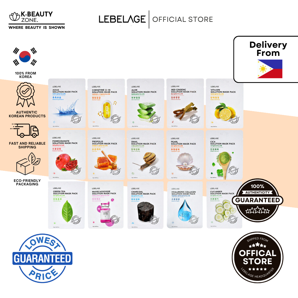LEBELAGE Solution Mask Pack 25g | Shopee Philippines