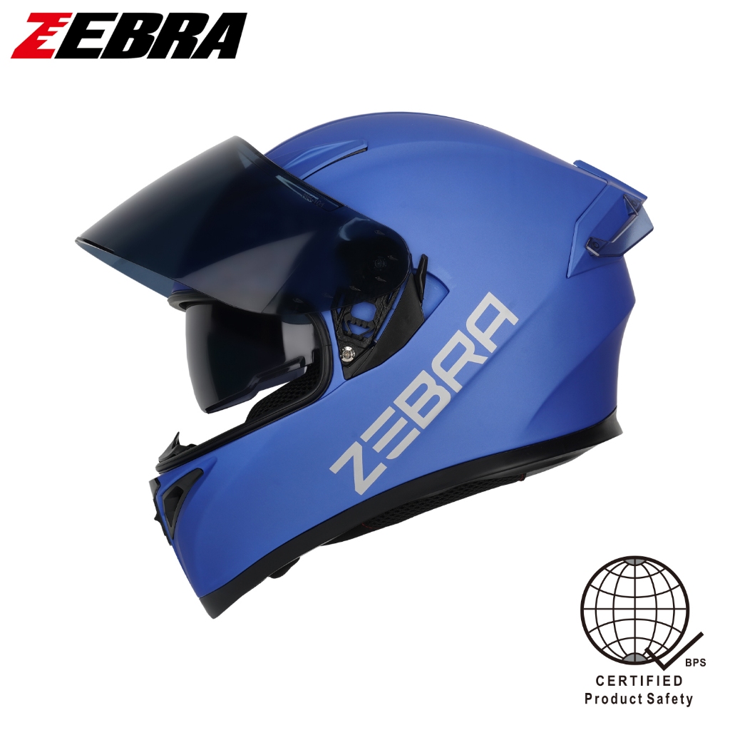 Zebra FF801 Dual Visor Helmet Full Face For Motorcycle Original With ...
