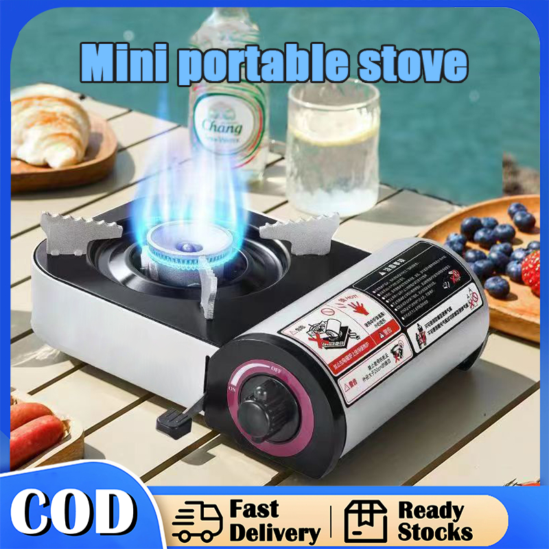 Mini portable butane gas stove multifunction Camping cookware card type ...