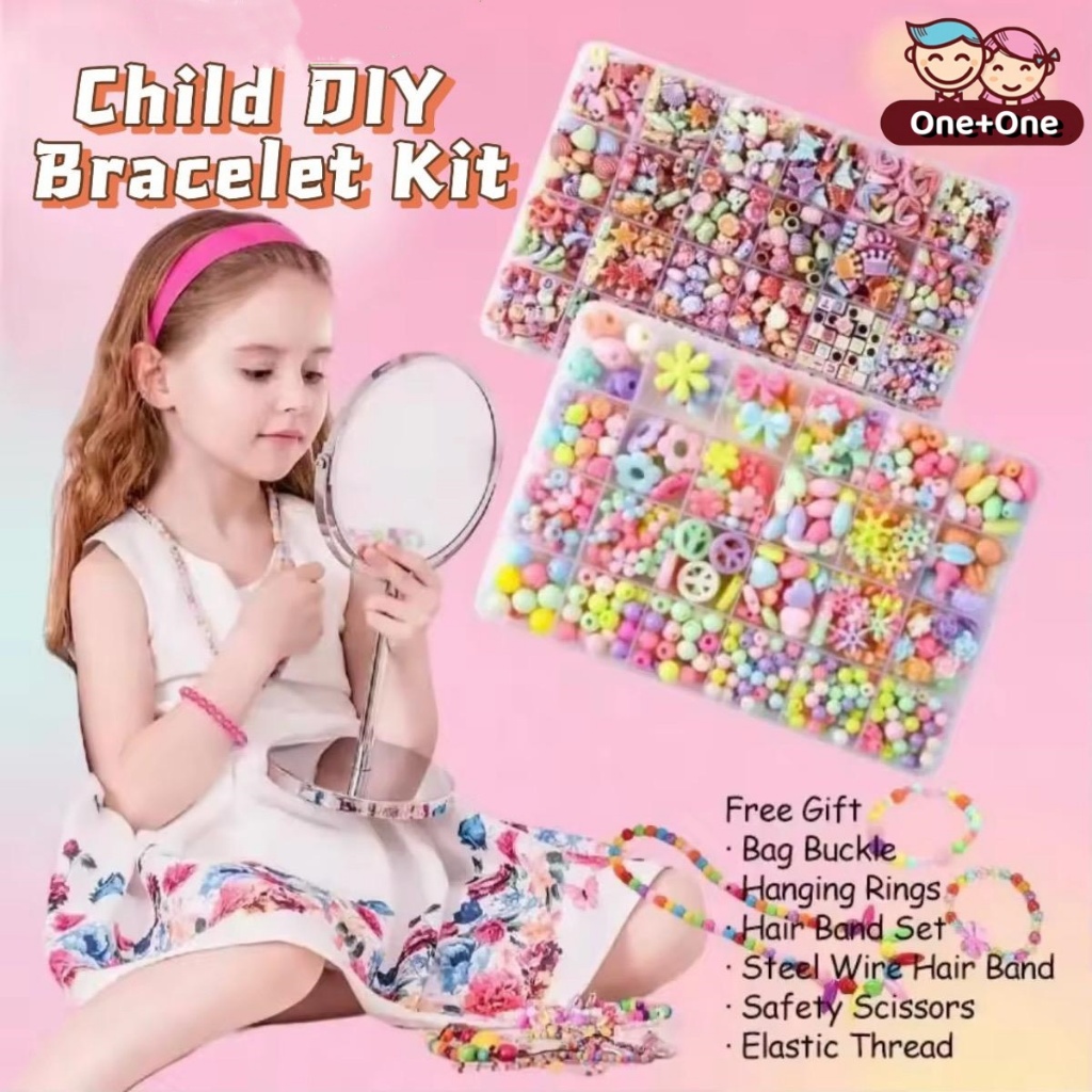 Child DIY Bracelet Kit Complete Set For Kids Diy Bracelet Set DIY Beads ...