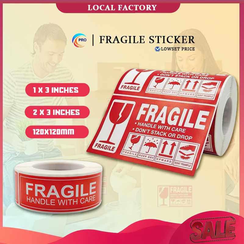 Durable Fragile Stickers with Broken Glass Icon - 500/300 Pcs for Safe ...