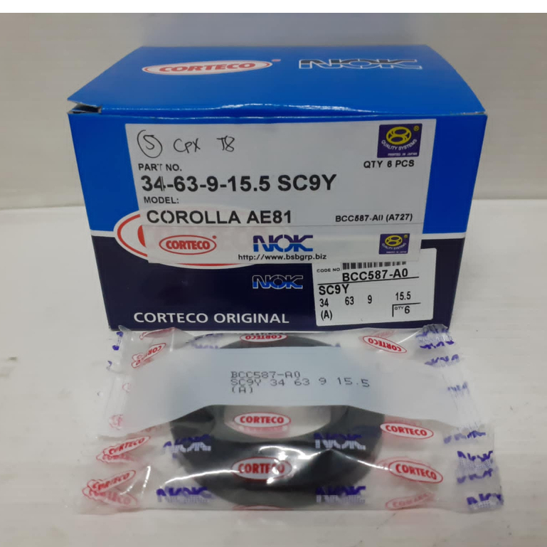 NOK TRANSMISSION OIL SEAL for TOYOTA VIOS / COROLLA (34-63-9/15.5 ...