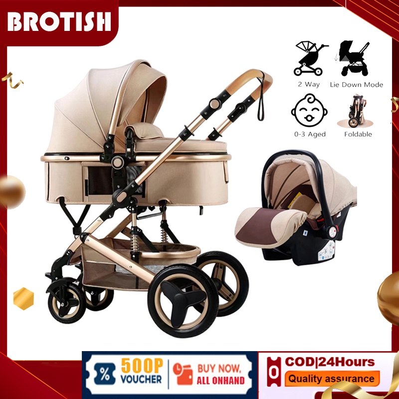 3 in 1 New European luxury Baby Stroller for baby Lightweight High ...
