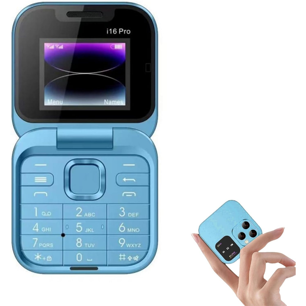 Mini Flip Mobile Phone 2 SIM Card Small Display Foldable Cell Phone ...
