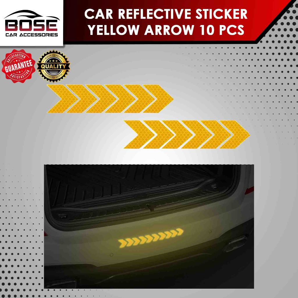 10pcs Arrow Reflective Sticker for Car Motorcycle Bicycle Reflector ...