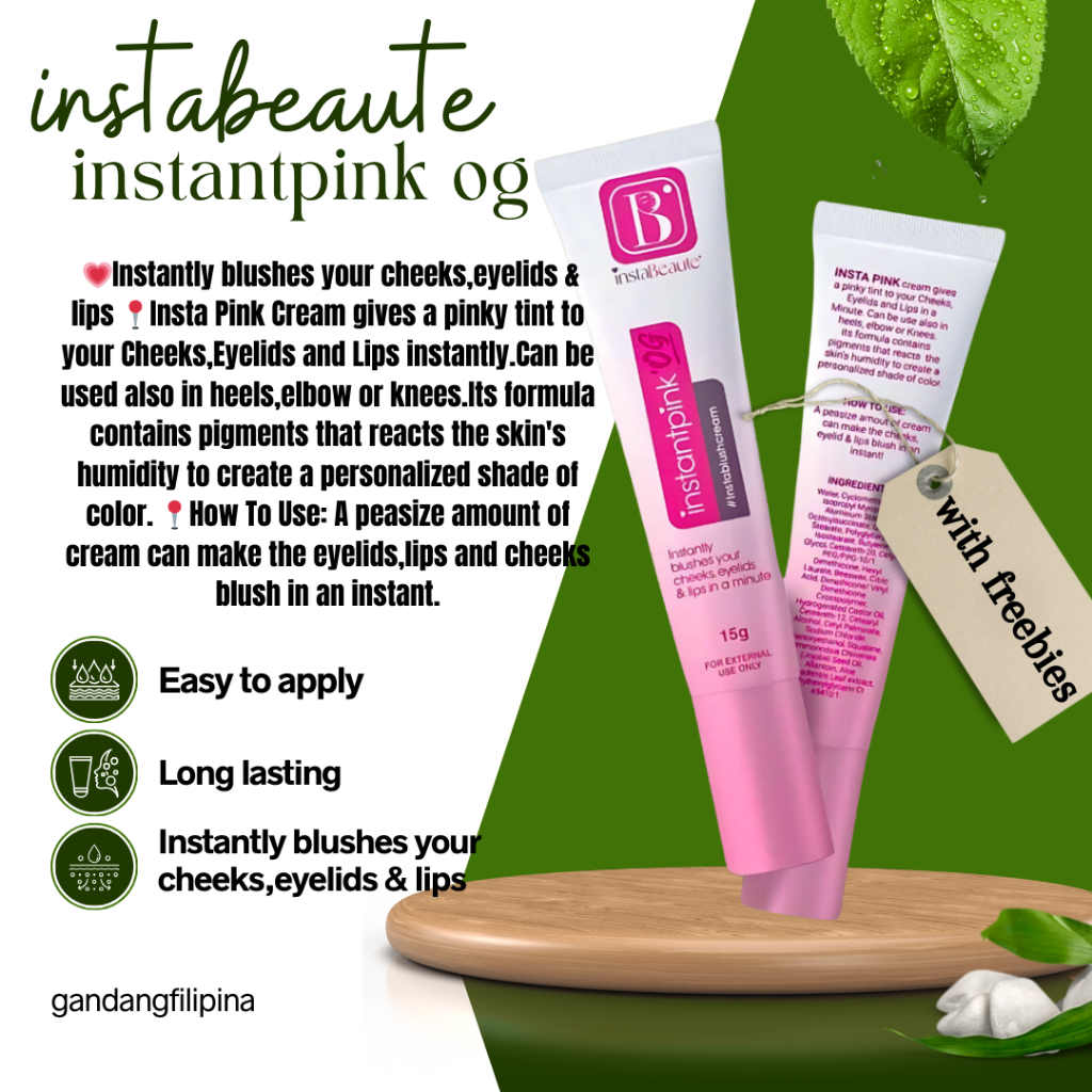 Insta Beaute instantPink OG On15g AND INSTA PINK BLUSH CREAM 10G ...