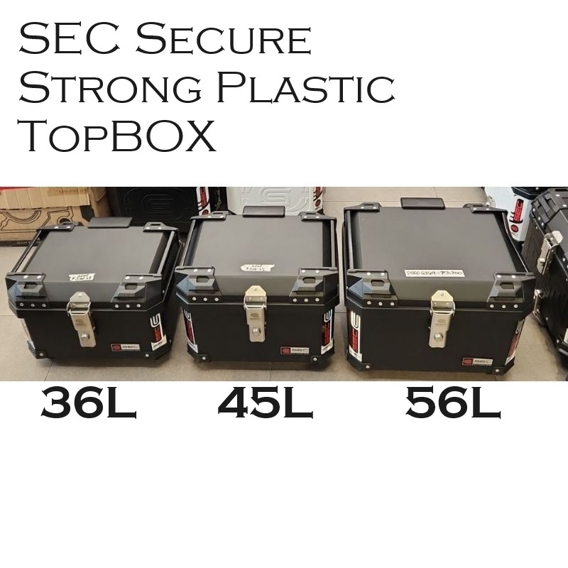 Secure Kryptonite 36L Top Box ABS HARD Plastic w back rest Inner Lining ...