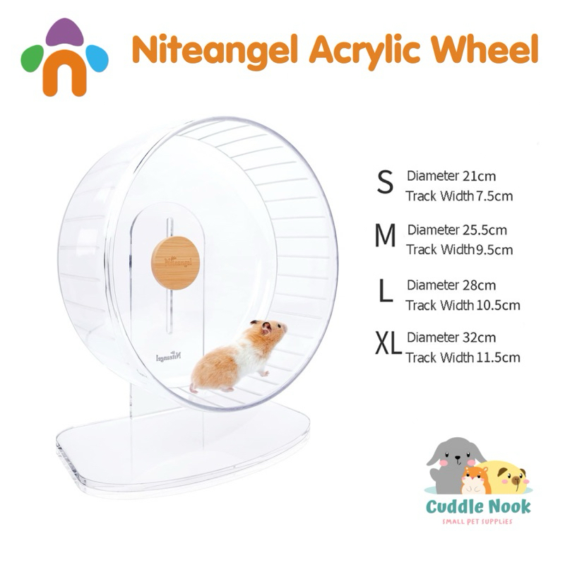 Niteangel Super-Silent Acrylic Wheel for Hamsters (4 sizes) | Shopee ...