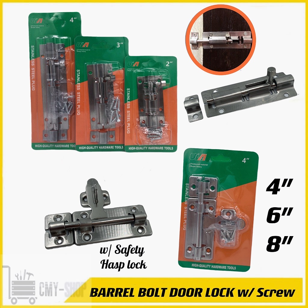 Barrel Bolt Door lock Safety Hasp / Door Latch Barrel Bolt | Shopee ...