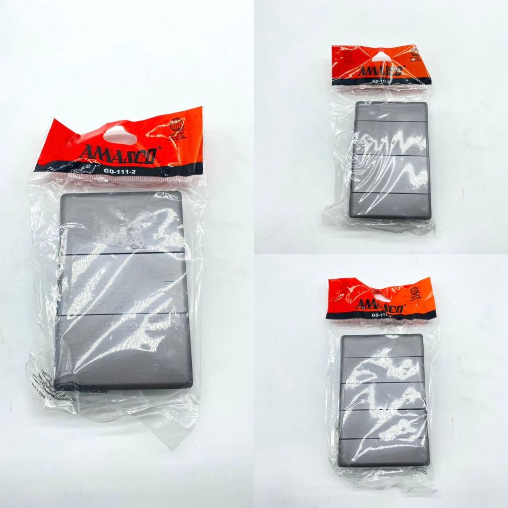AMASCO WIDE SERIES SWITCH GRAY (1,2,3 GANG) | Shopee Philippines