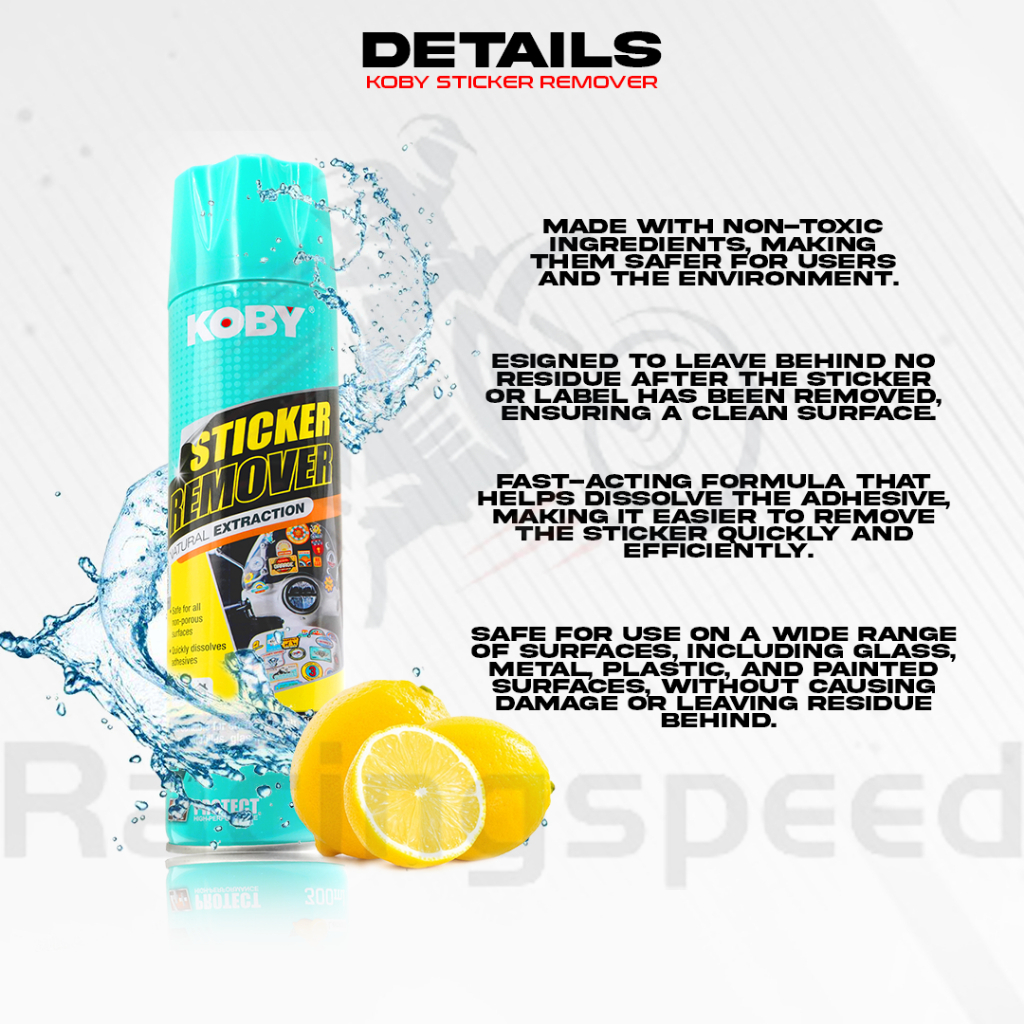 KOBY STICKER REMOVER SPRAY 300ml | Shopee Philippines