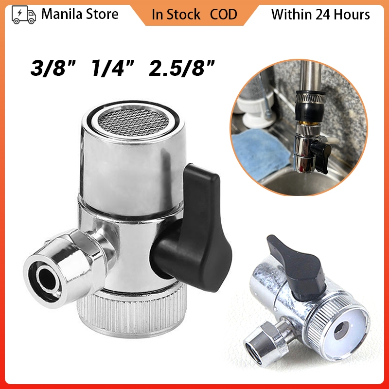 1/4" 2.5/8" 3/8" Water Filter Faucet Adapter Single-cut Diverter ...