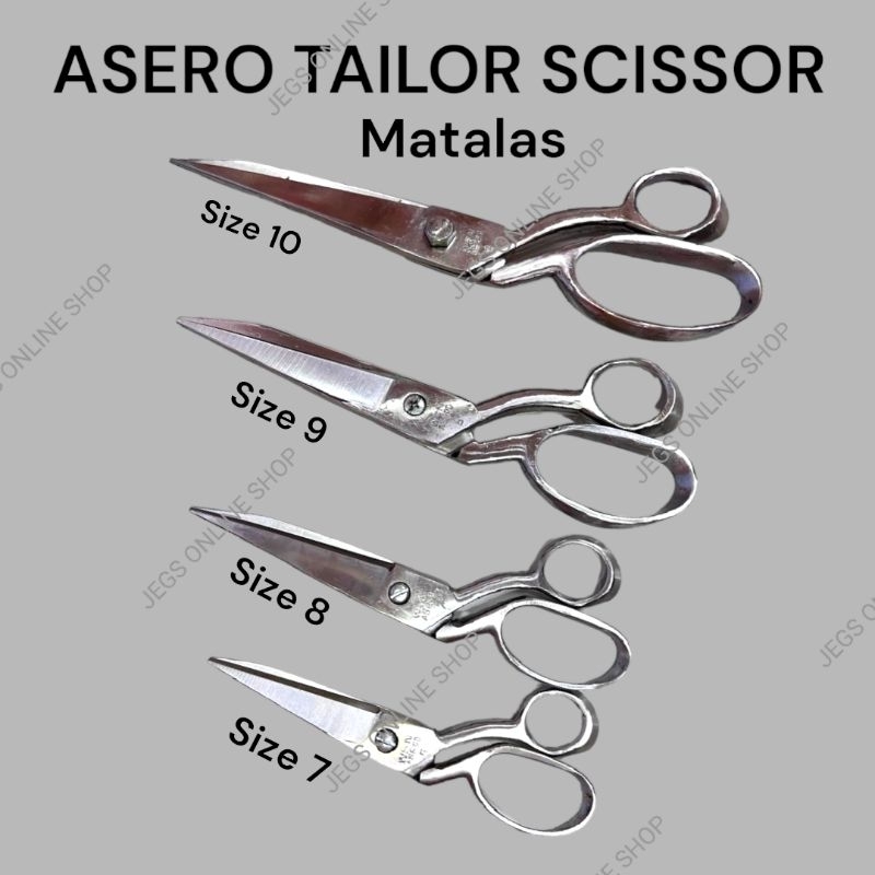 ASERO TABACCO Made Tailor/Fabric/leather Scissor Heavy Duty MATALAS ...