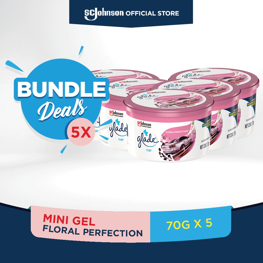 Glade Car Mini Gel Floral Perfection 70g [ BUNDLE OF 5] | Shopee ...