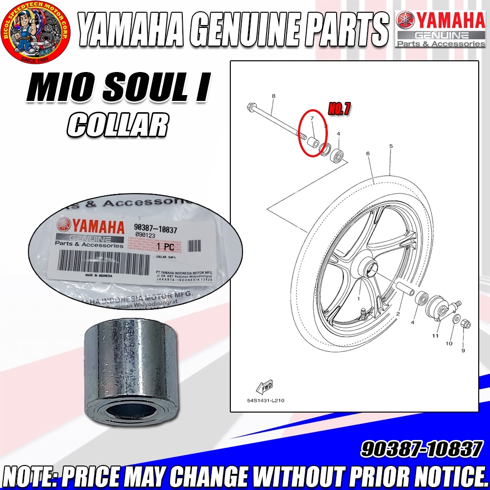 MIO SOUL I COLLAR (YGP) (GENUINE: 90387-10837) | Shopee Philippines