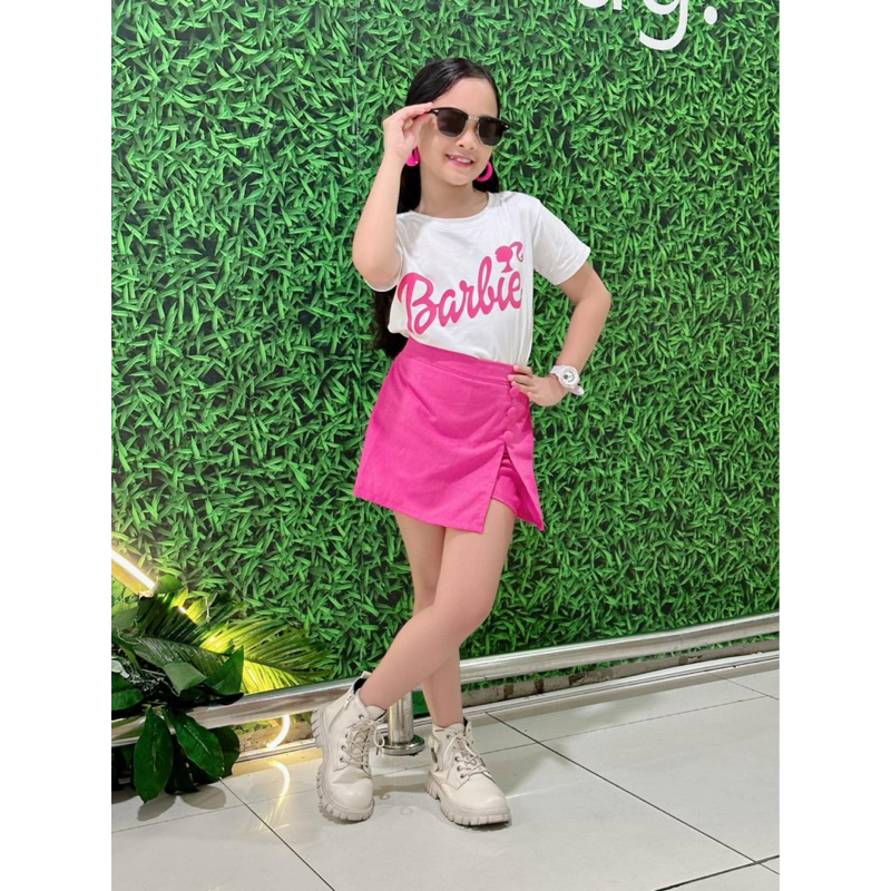 BARBIEE SKORT TERNO for KIDS (6mos-9yrs old) | Shopee Philippines