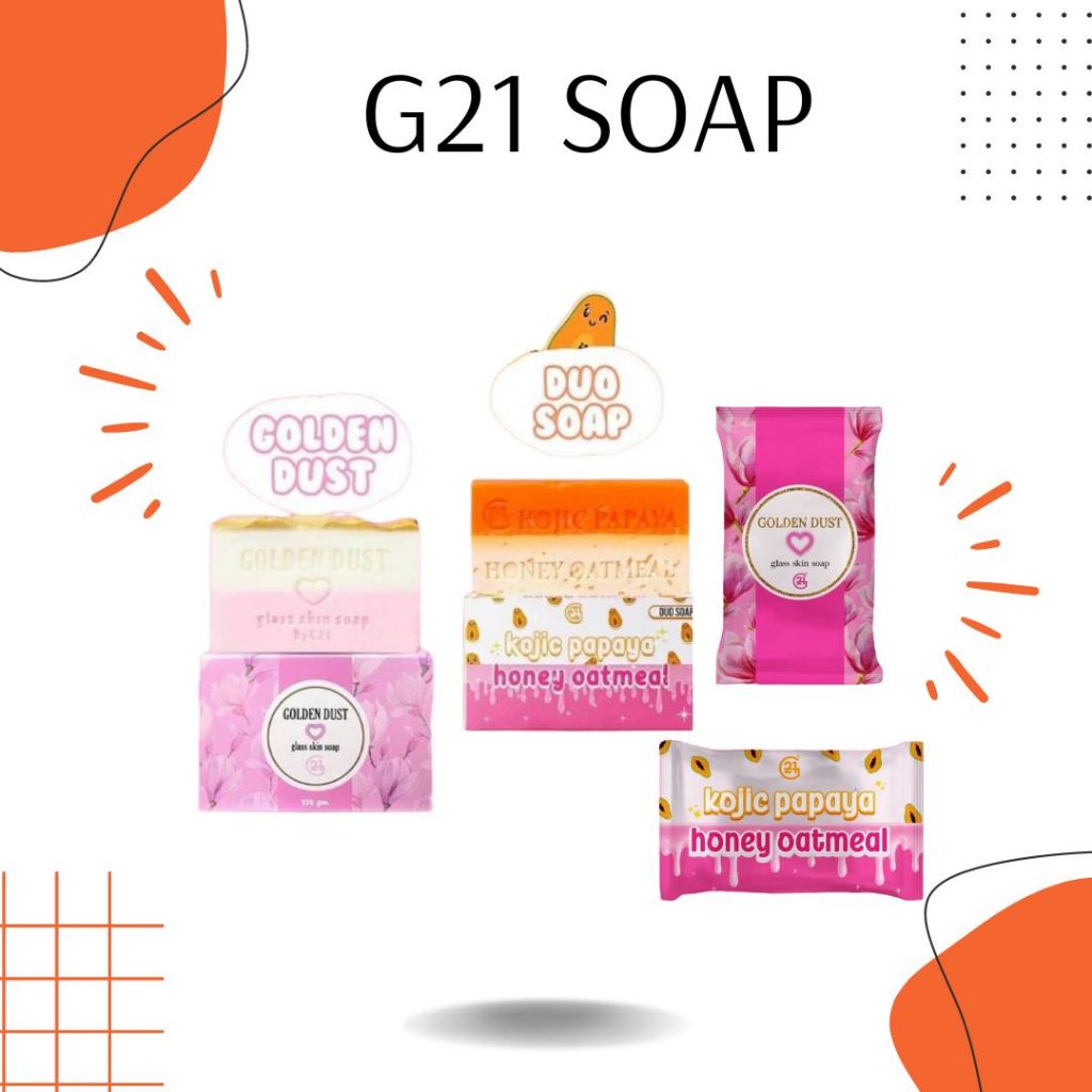 G21 Soap in mini Golden Dust 60g Duo Kojic + Honey oatmeal soap 60g ...