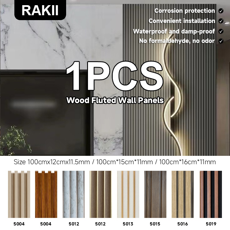 Solid Wood Panel Board Grille Design PVC Background Wall Decor Sticker ...