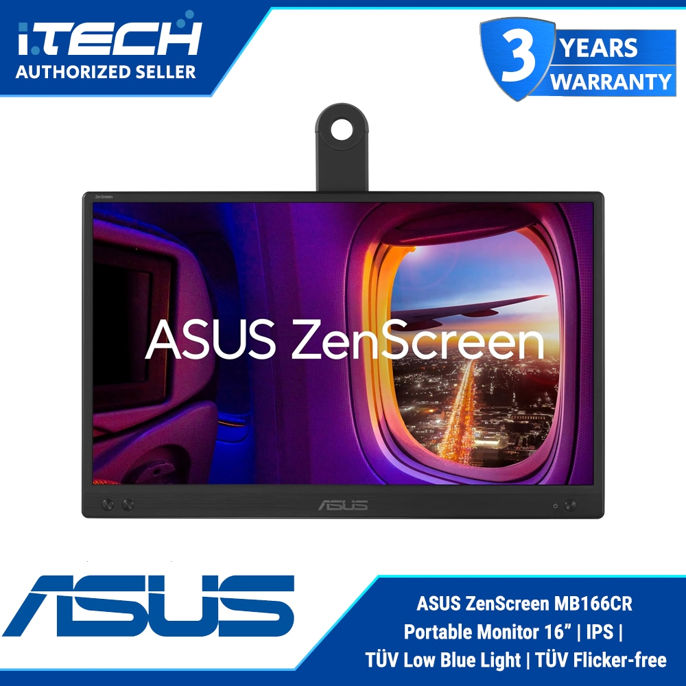ASUS ZenScreen MB166CR Portable Monitor- 16 inch (15.6 inch viewable ...