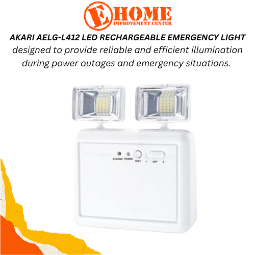 Akari LED Heavy Duty Emergency Light 2 Watts x 4 Watts (AELG-L412 ...