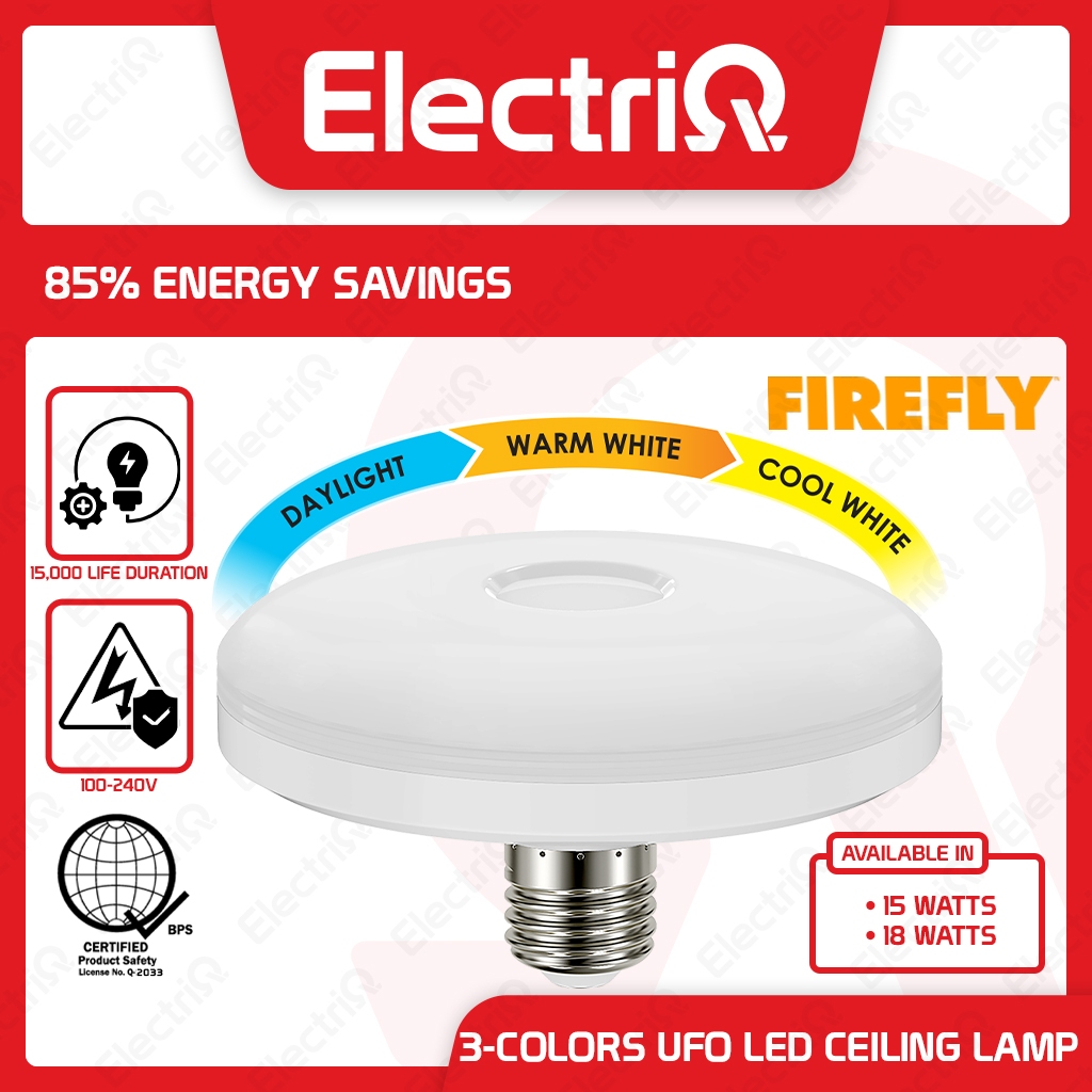 Electriq l Firefly 3-Colors UFO LED Bulb Light Functional Basic Series ...