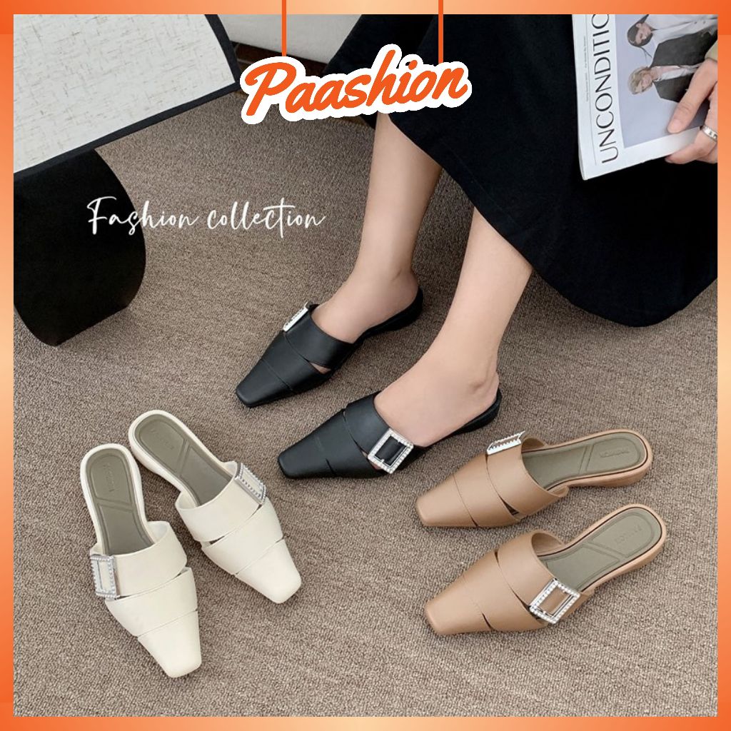 Paashion Stellar Fancy Flat Pointed Mules For Women (standard size ...