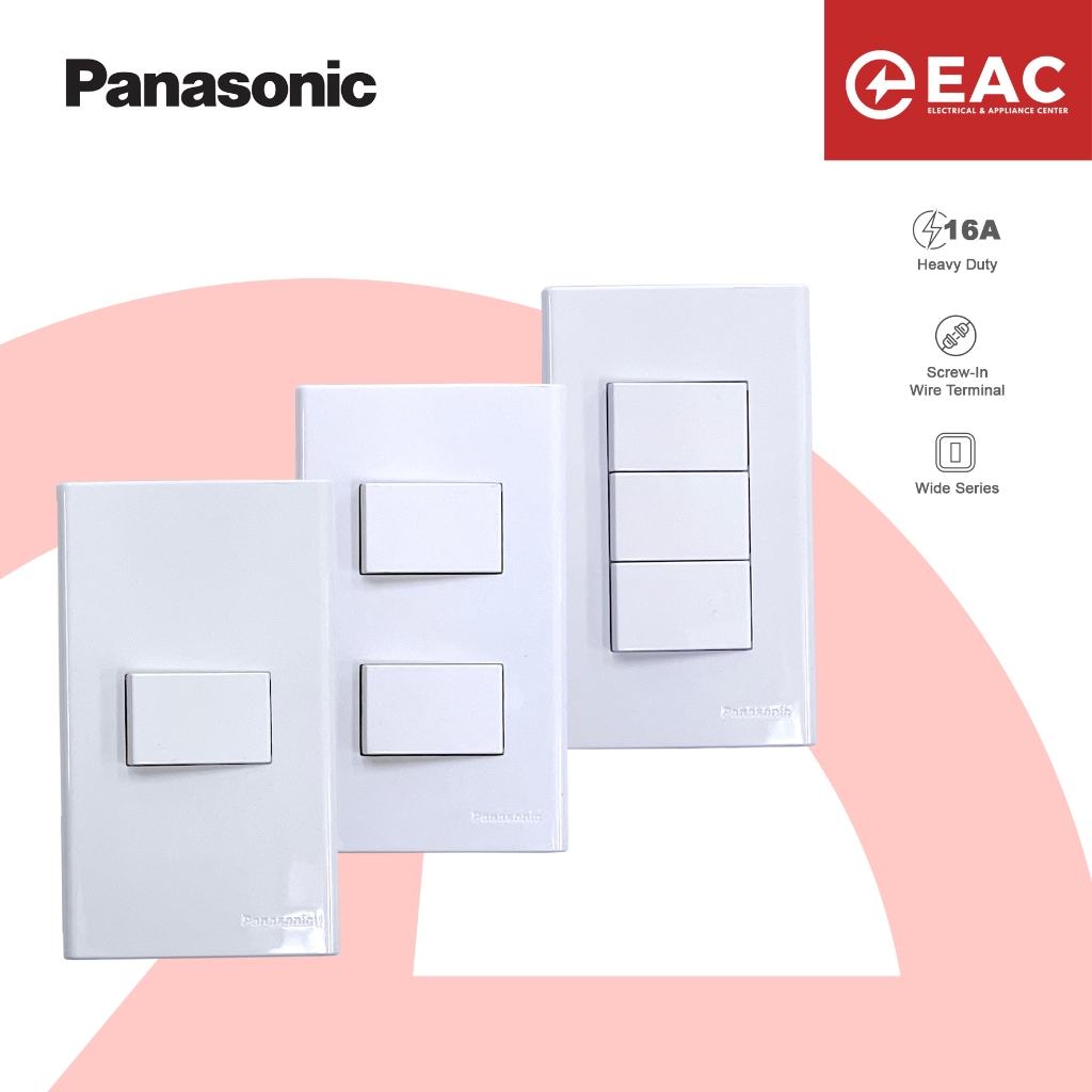 Panasonic 3-Way Switch Wide Series Set | Shopee Philippines