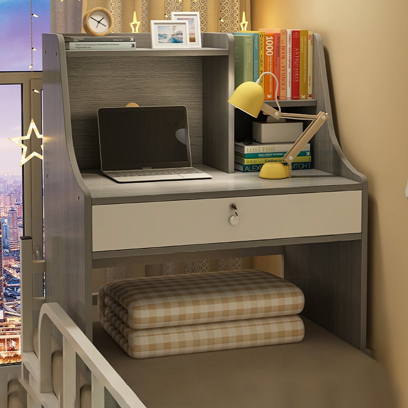 Computer desk college dormitory artifact bunk bed writing desk laptop ...