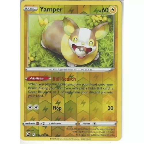 Pokemon TCG Yamper 052/163 Battle Styles Common | Shopee Philippines