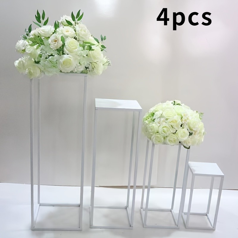 4pcs Iron Stool Set Besi Flower Stand Wedding Vase Iron Stool Bunga ...