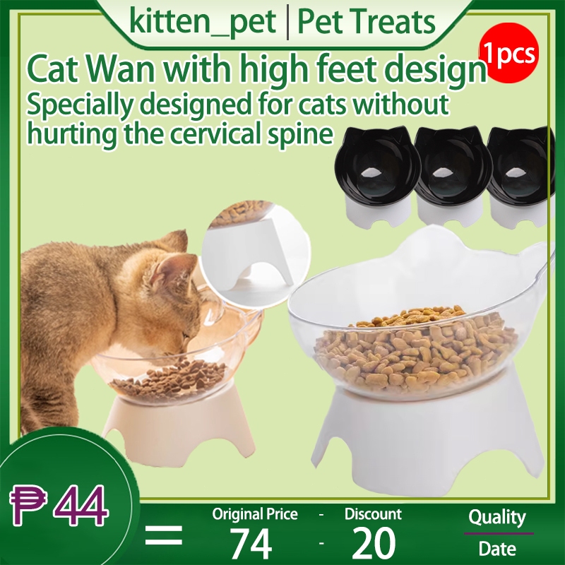 Cat bowl with angled mouth, pet food bowl 15 degree high-foot bowl ...