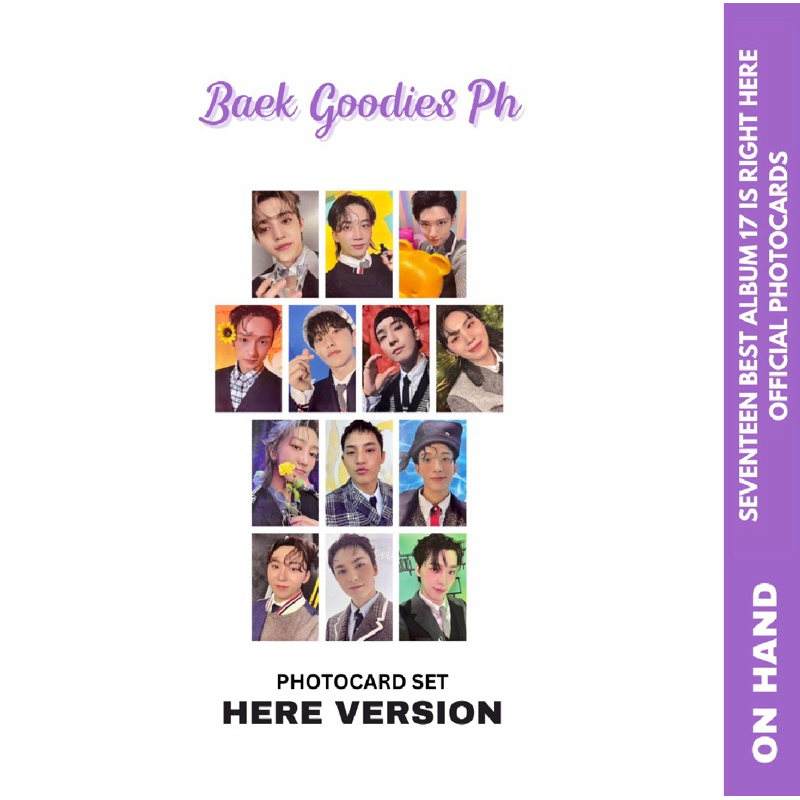 Seventeen Best Album 17 is Right Here Official Photocards | Shopee Philippines
