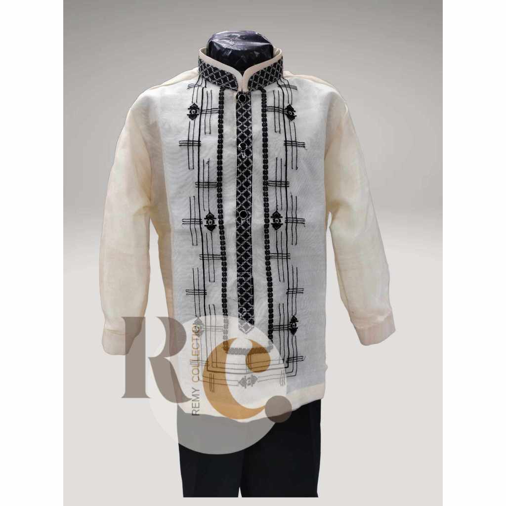 barong tagalog for kids and adult assorted black burda | Shopee Philippines