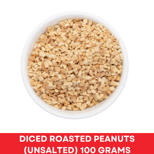Premium Diced Roasted Peanuts (Unsalted) 100 Grams - Olive's Food ...