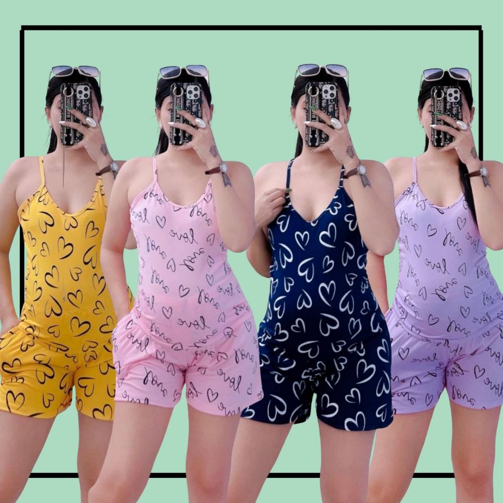 Sando Spag Shorts Pambahay Terno for Woman Pantulog Coords Set Adult ...