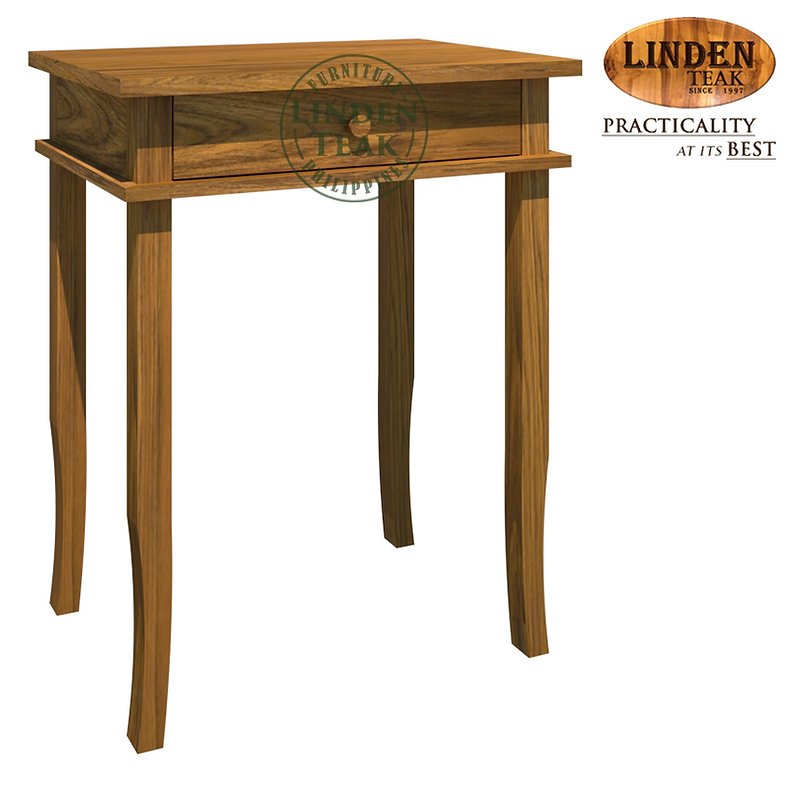 Solid Teak Wood Modern Gareng One Drawer Console Table | Shopee Philippines