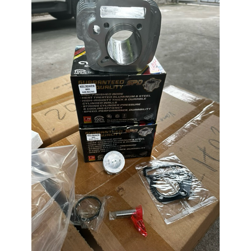 SPD Cylinder Block bore kit STEEL wave 100 drum wave100r 50mm standard ...