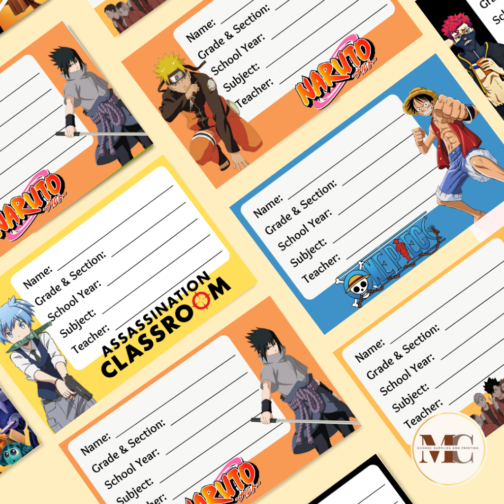 ANIME NOTEBOOK STICKER 10 PCS PER PACK | Shopee Philippines